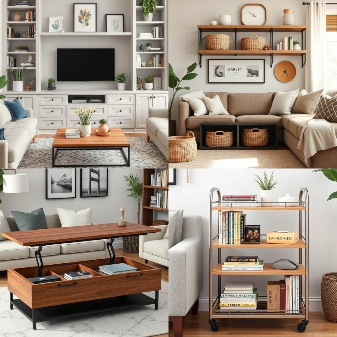 25 Living Room Storage Ideas To Declutter Your Space
