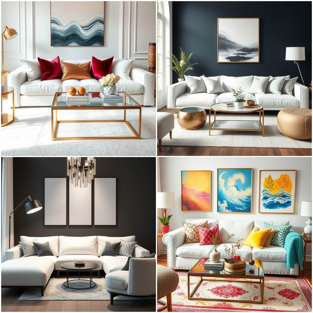 White Couch Living Room Ideas Pinterest
