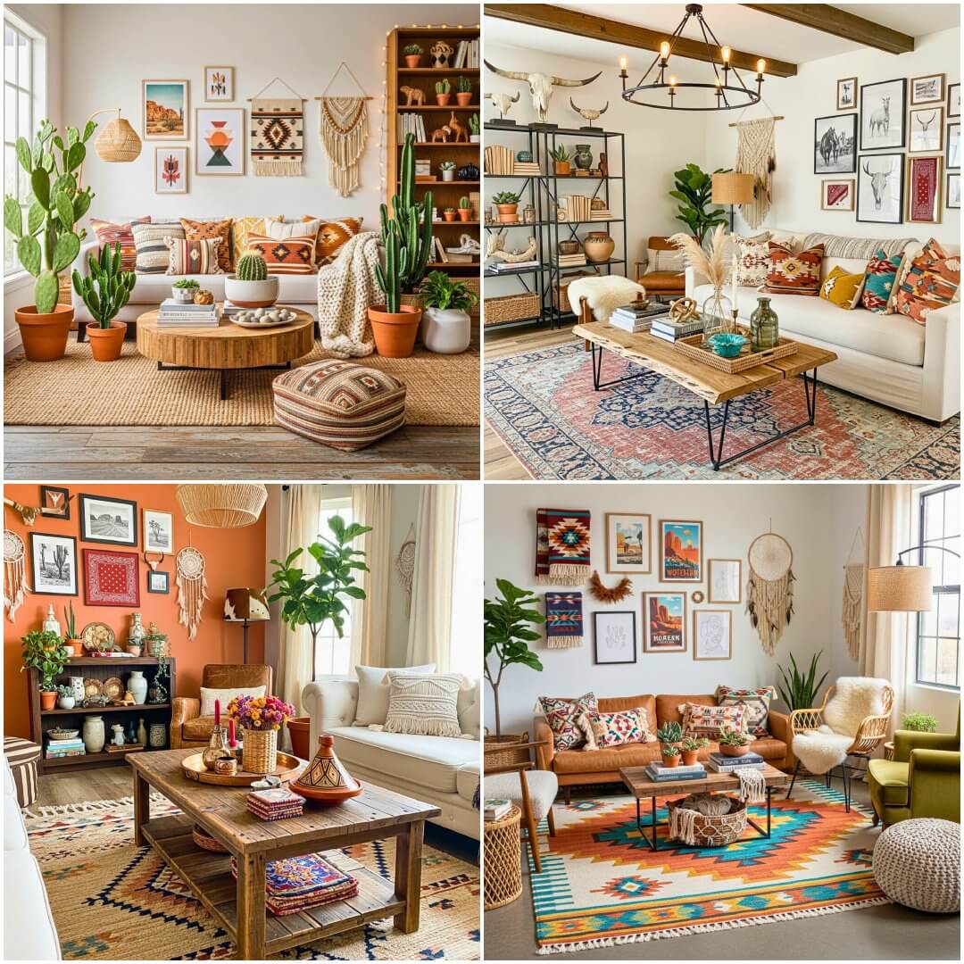 25 Western Boho Living Room Ideas for A Cozy, Southwestern Vibe