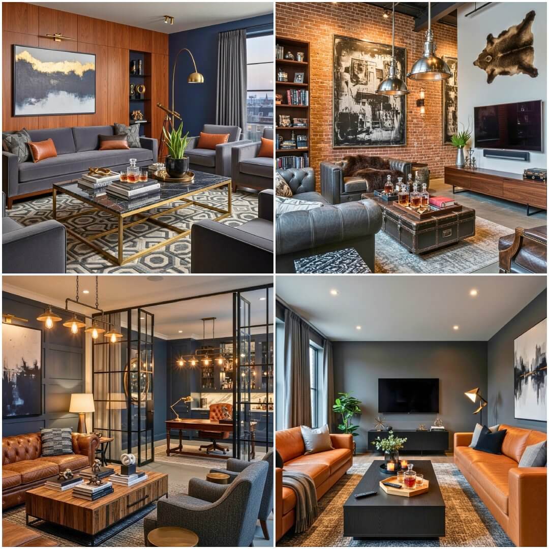 25 Modern Masculine Living Room Ideas To Achieve Grown Man Vibe